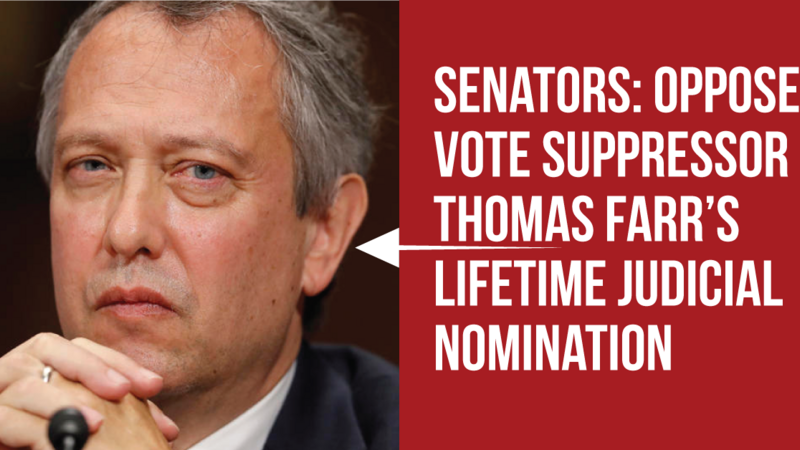 Letter: The Judiciary Committee Should Reject Thomas Farr's Nomination ...